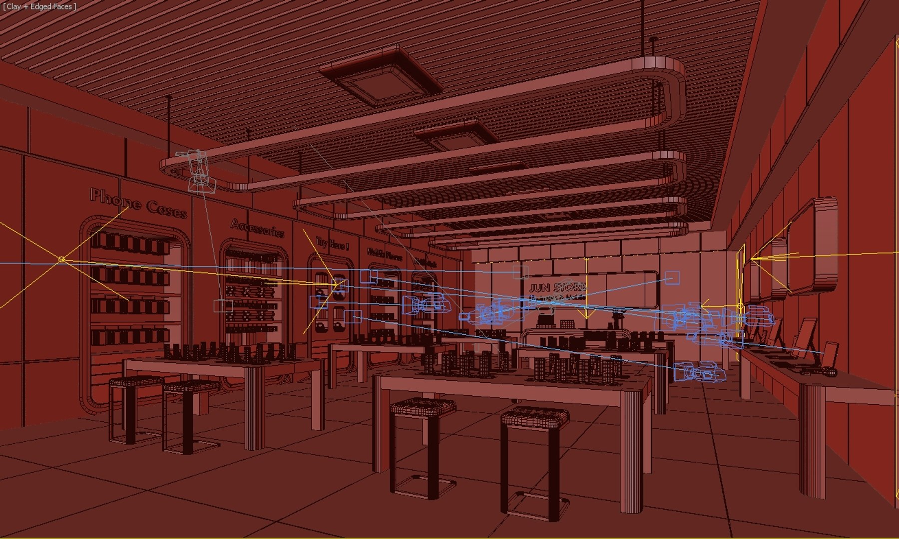 Electronics And Mobile Phone Store Interior 3D Model - TurboSquid 2003501