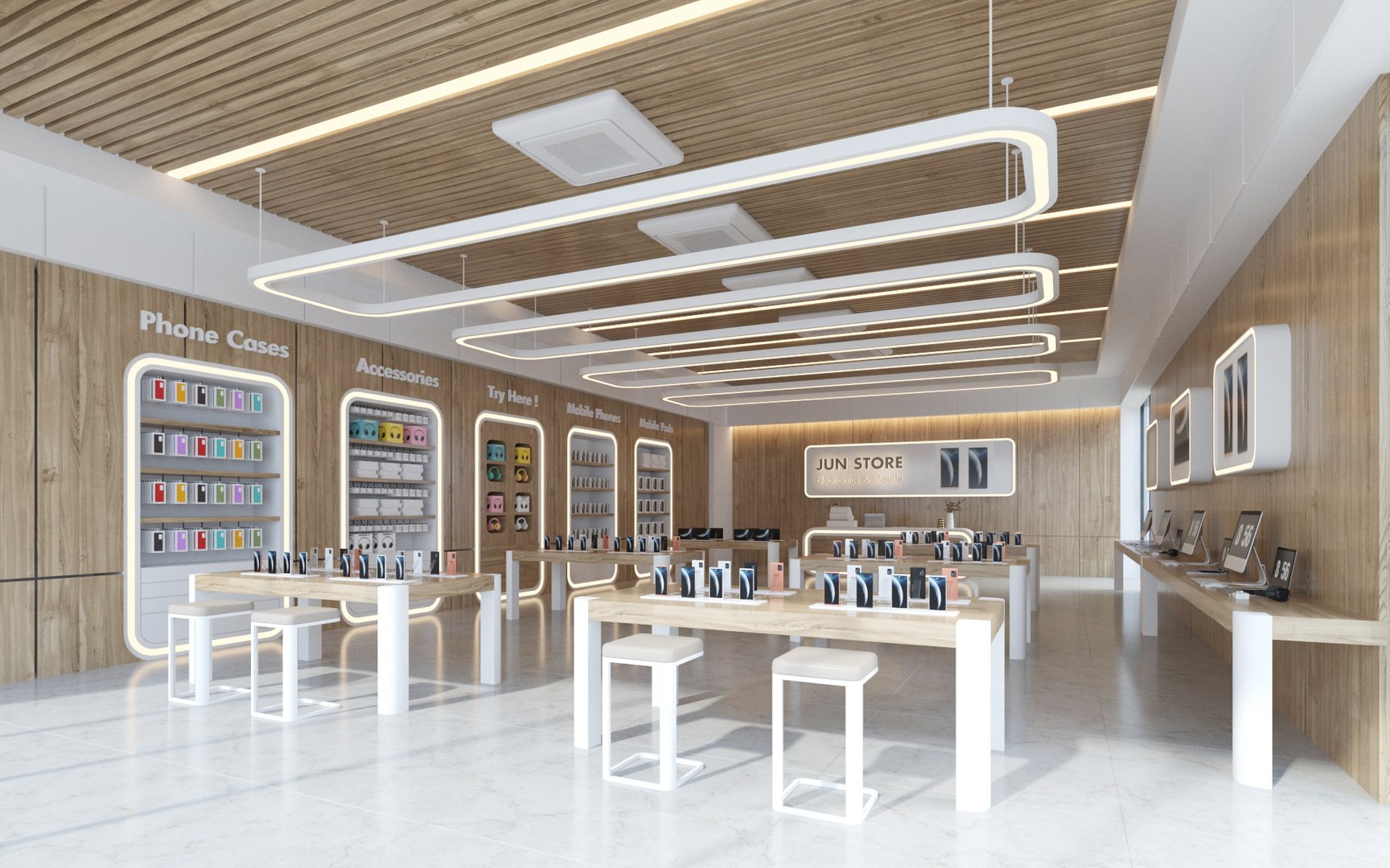 Electronics And Mobile Phone Store Interior 3D Model - TurboSquid 2003501