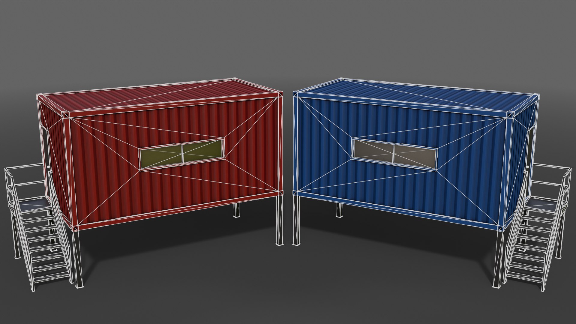 PBR Container House BA 20ft V5 3D - TurboSquid 2150744