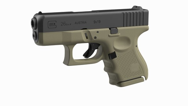 modelo 3d Pistola Glock G26 Subcompacta de 9 mm - TurboSquid 2216651