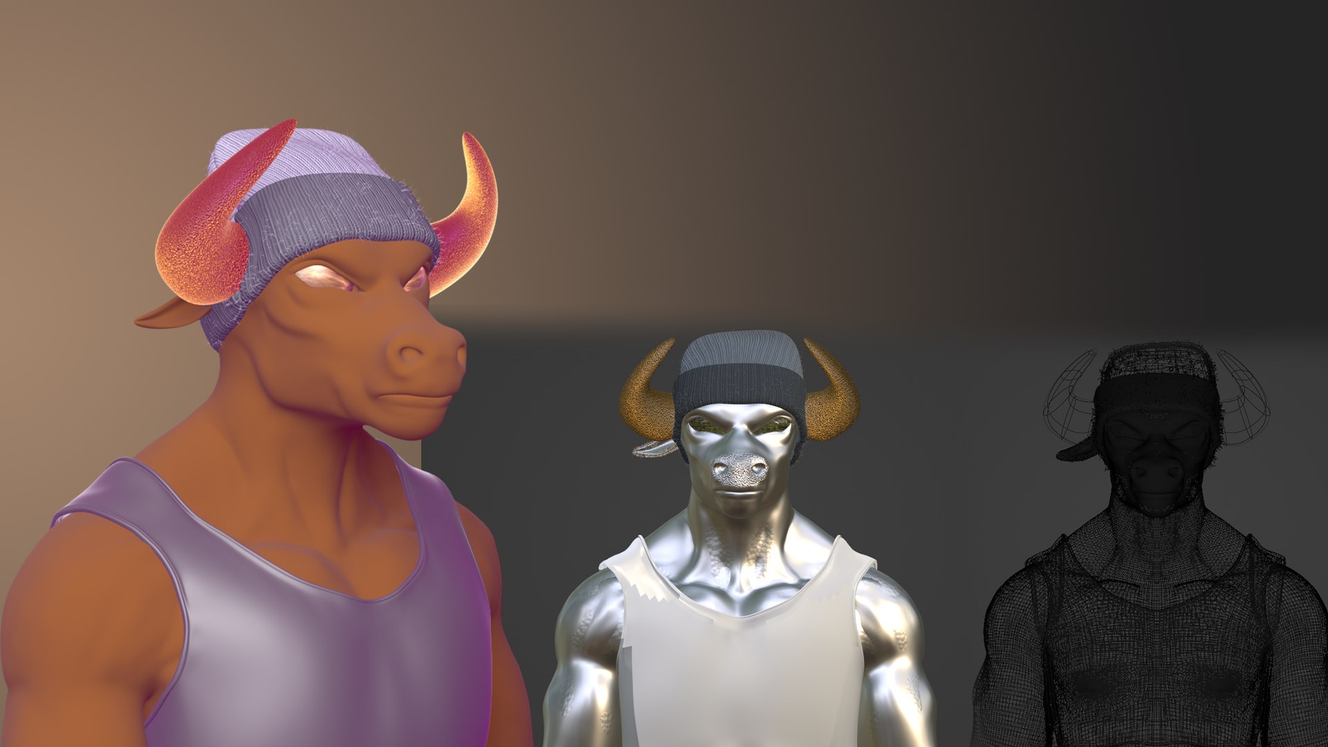 3D High Quality Bull Half Body NFT Model - TurboSquid 1977301