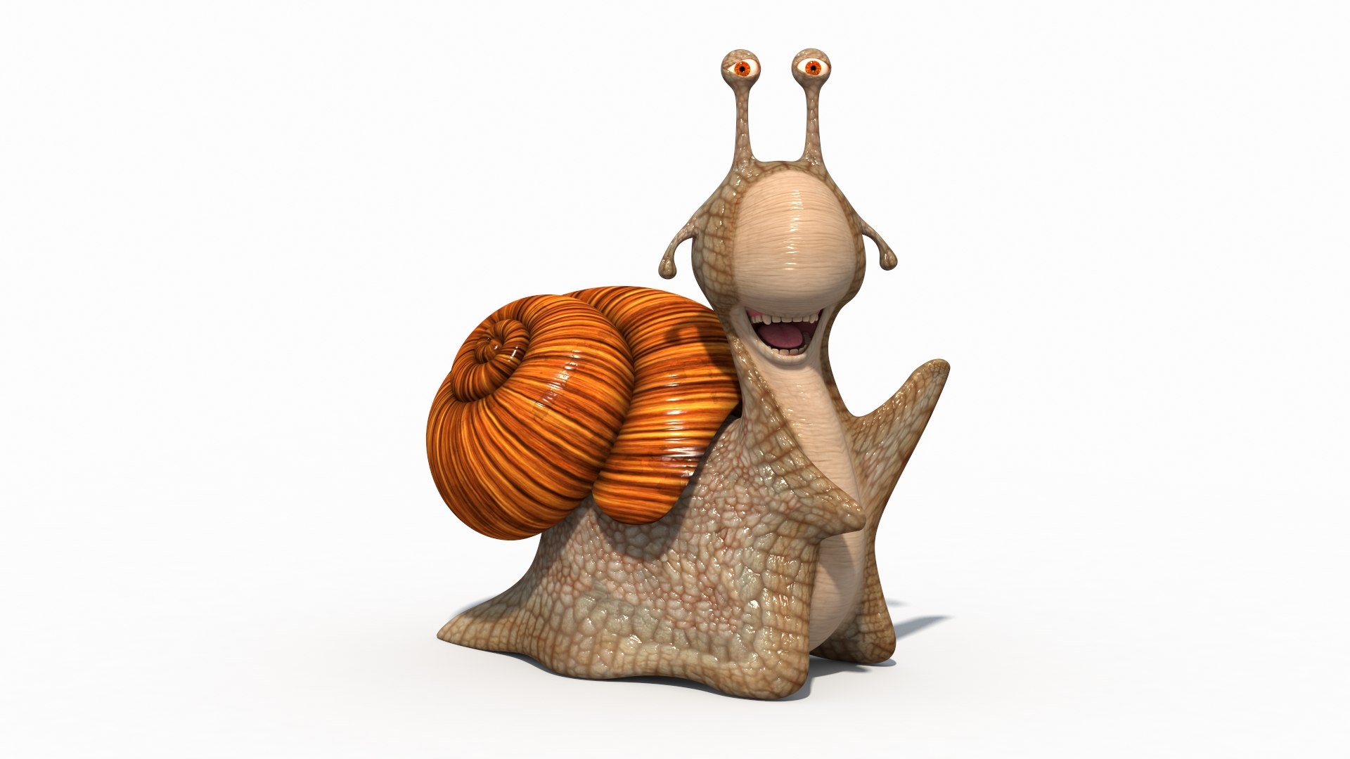 3D Cartoon Snail - TurboSquid 2002058