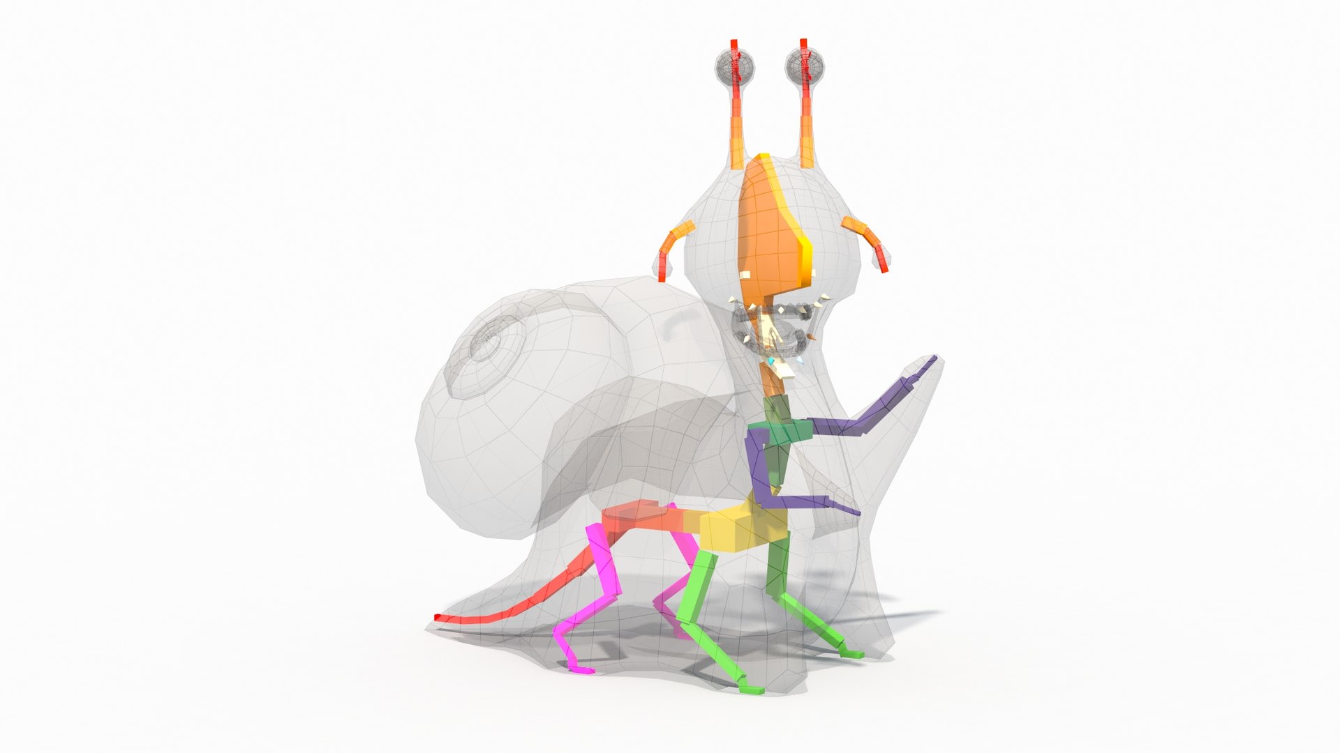 3D Cartoon Snail - TurboSquid 2002058