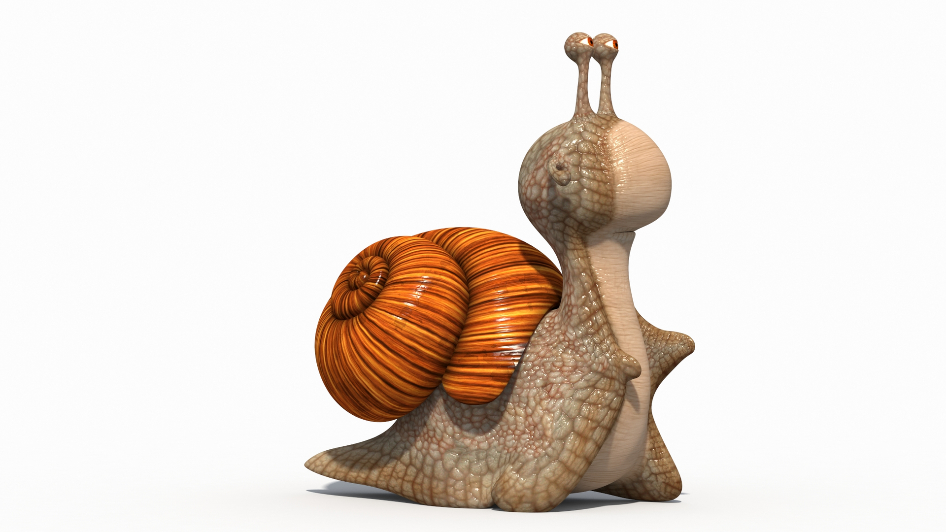 3D Cartoon Snail - TurboSquid 2002058