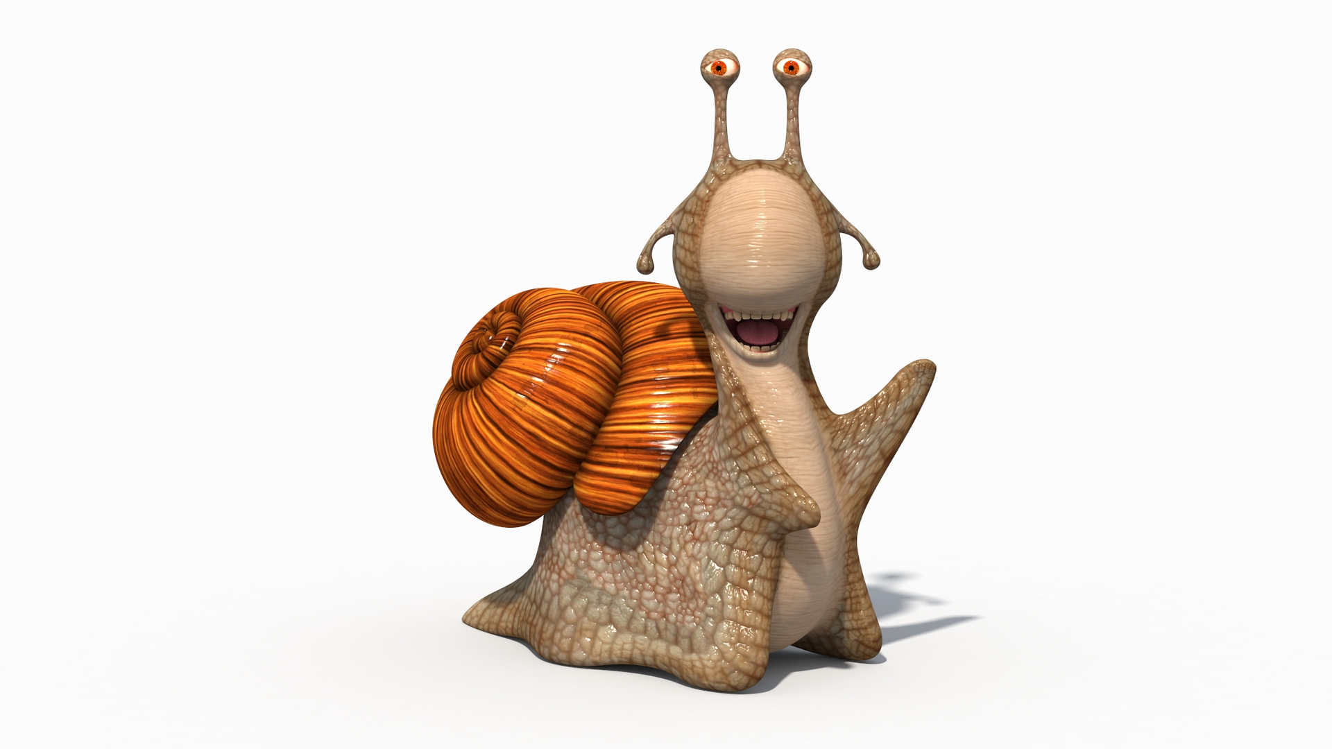 3D Cartoon Snail - TurboSquid 2002058