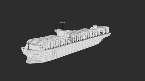 Container Ship Evergreen Ever Given Lowpoly PBR 3D - TurboSquid 1750512