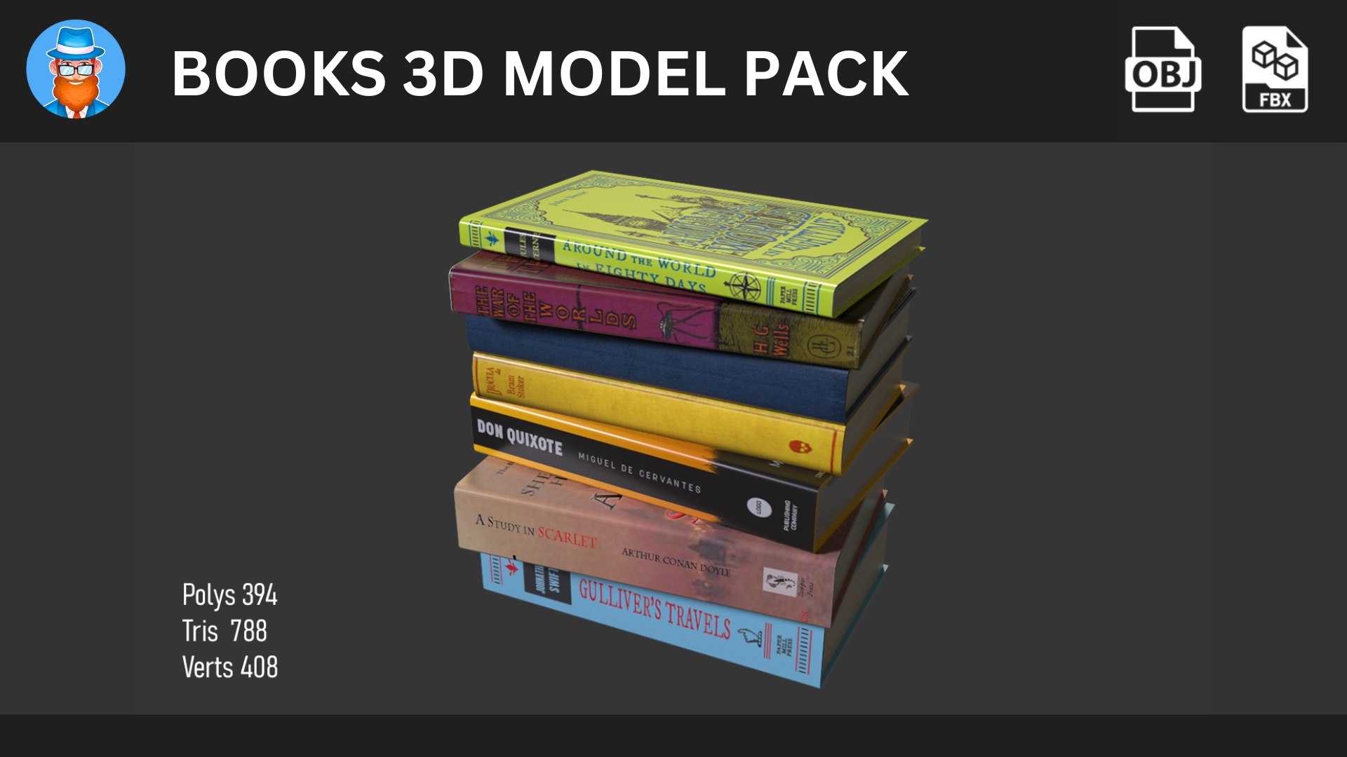Books 3D Model Pack 3D - TurboSquid 2397055