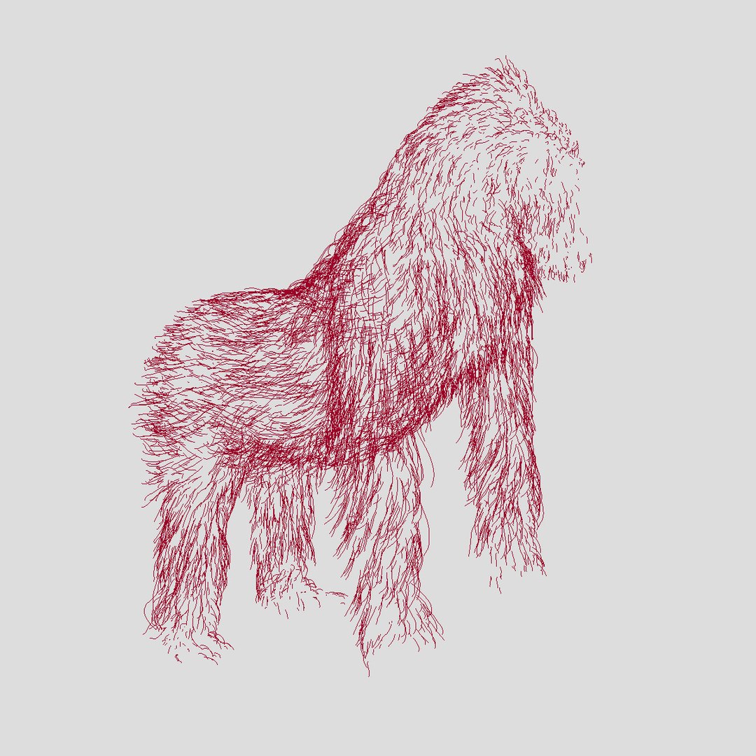 Gorilla Silverback Fur 3 3d Model