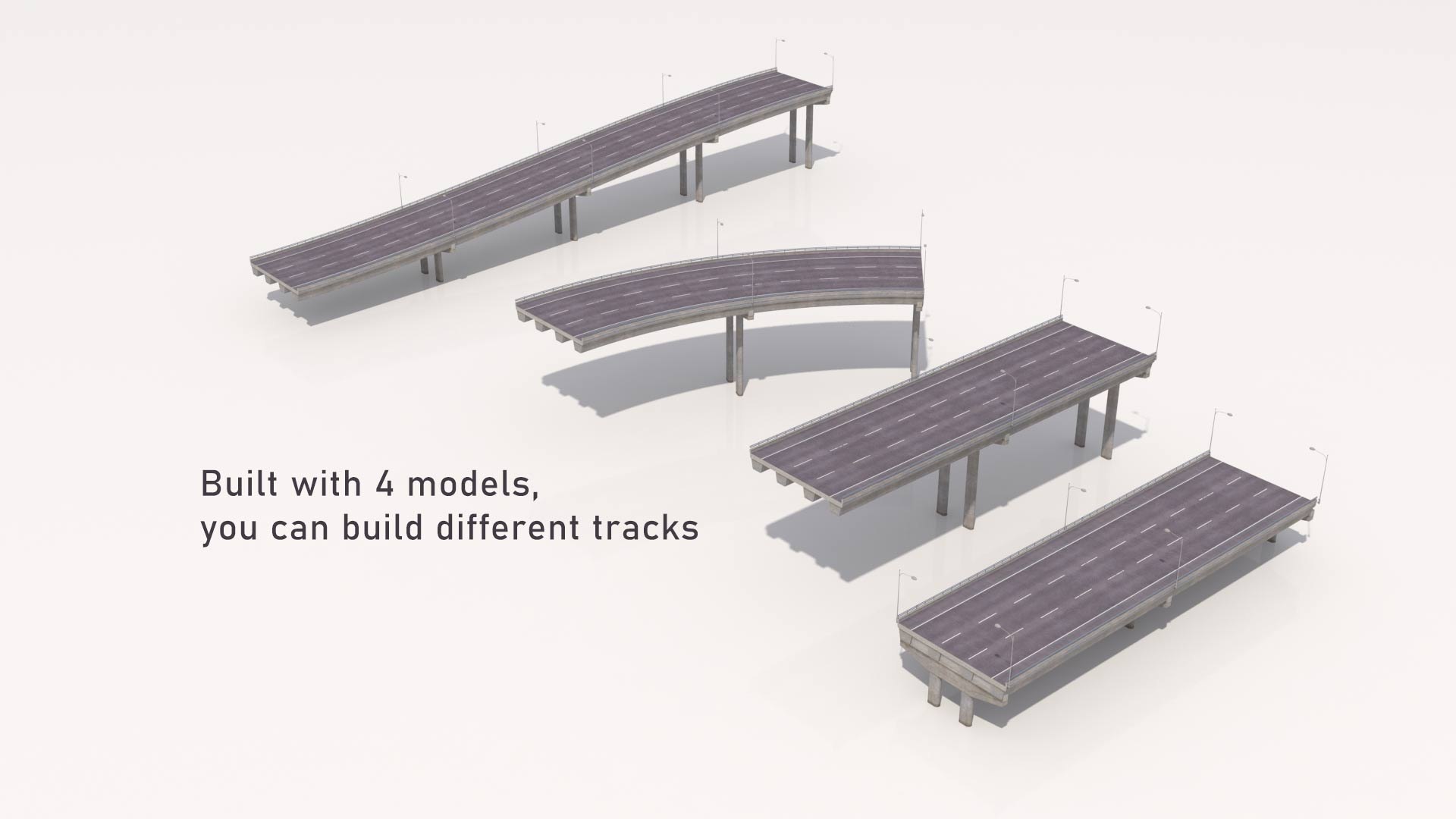 3D Highway PBR - 3 Lane Modular 3d Model 2 Model - TurboSquid 2258038