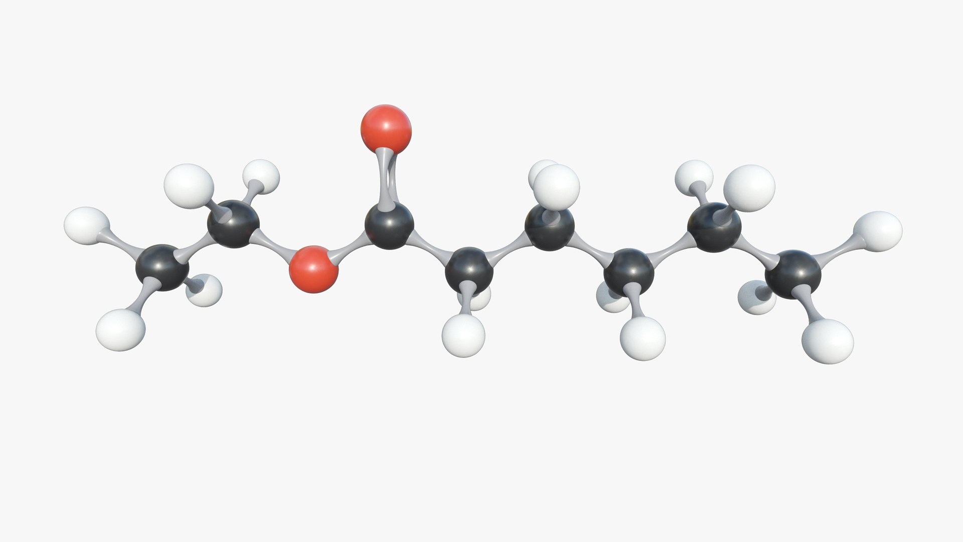 Ethyl Hexanoate Molecule With PBR 4K 8K 3D Model - TurboSquid 1943726
