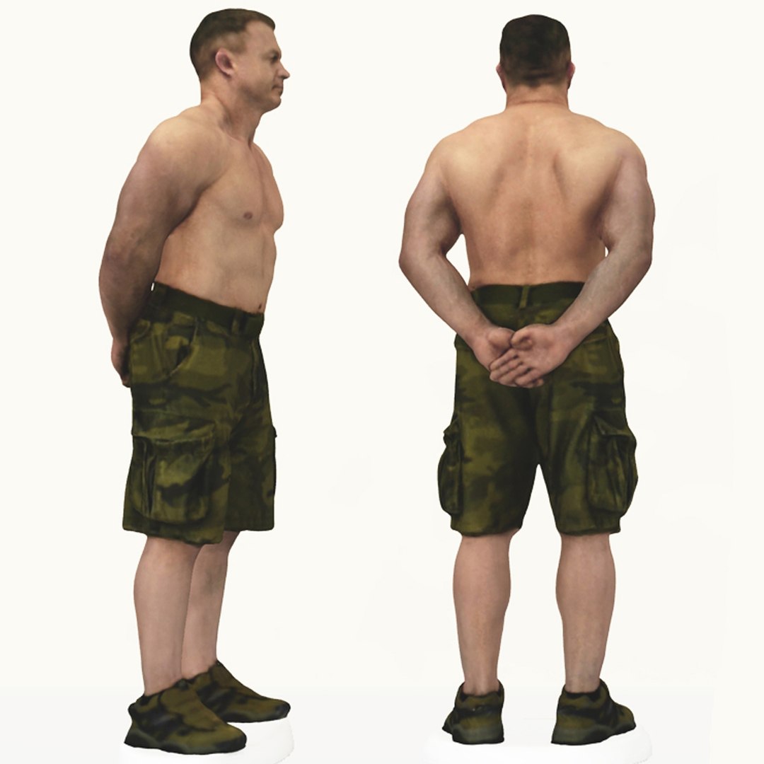Scan Male Body Builder 3d Model