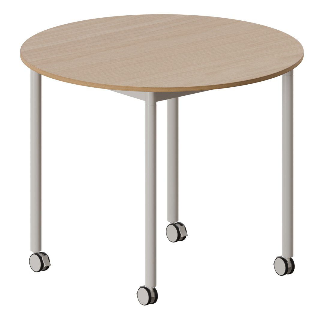 Base Round Table With Castors 3D model - TurboSquid 1940998