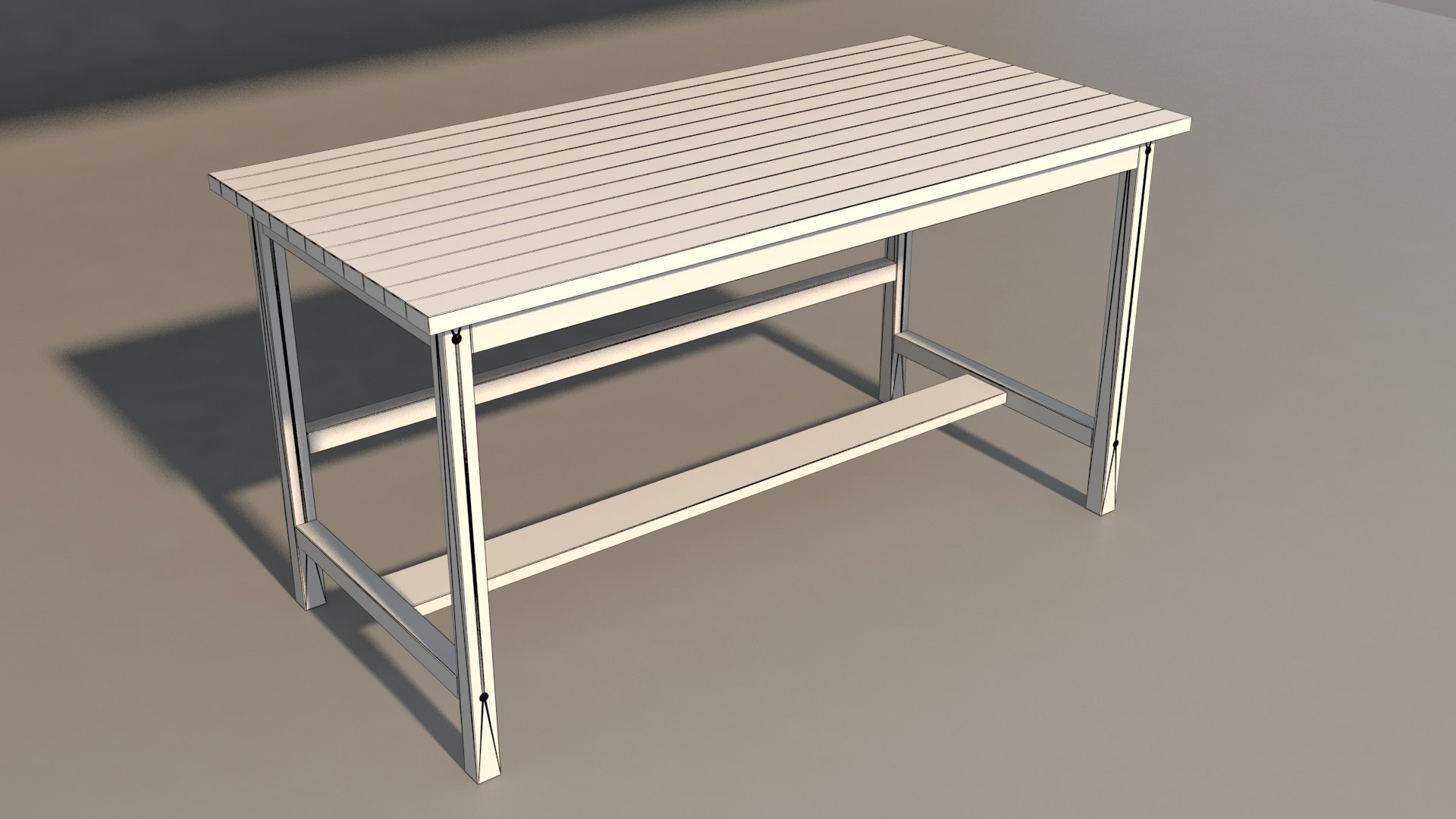 Work Table Wood 3D - TurboSquid 1253611