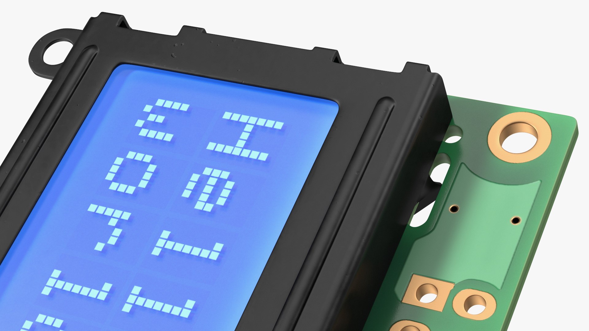 3D model Character LCD Display Blue ON - TurboSquid 1902393