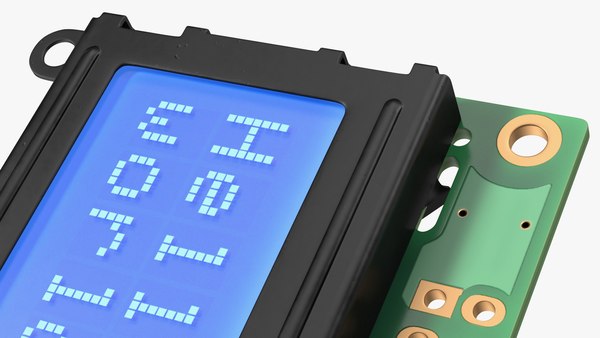 3D model Character LCD Display Blue ON - TurboSquid 1902393