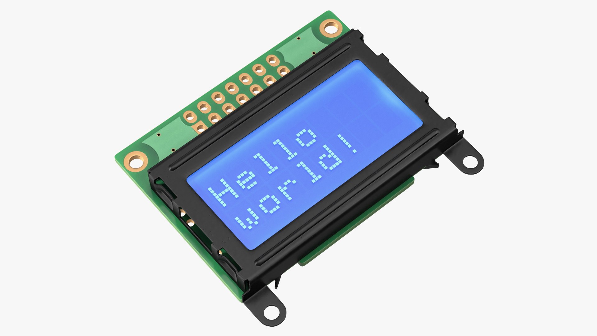 3D Model Character LCD Display Blue ON - TurboSquid 1902393