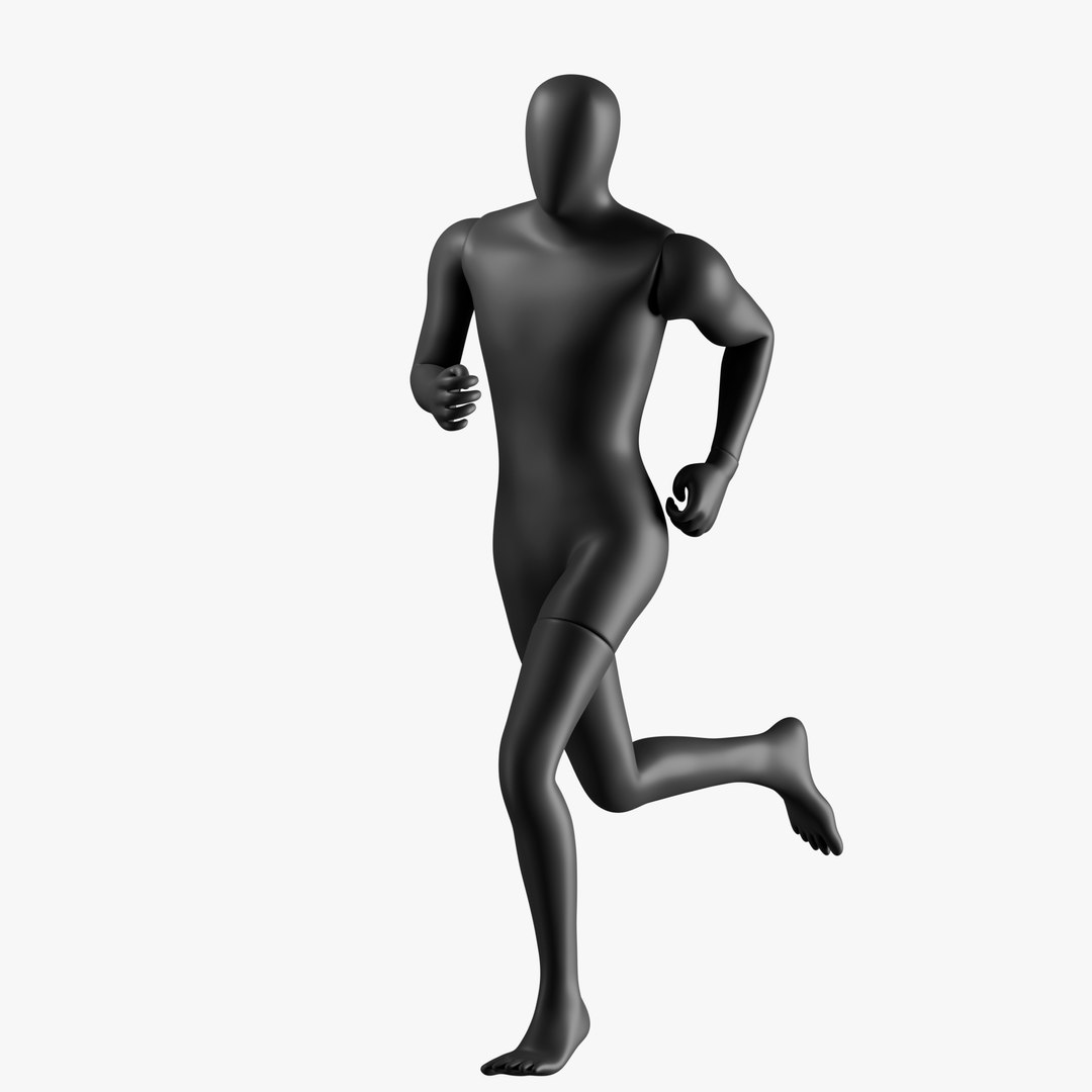 3D Running Male Mannequin Model - TurboSquid 2209565
