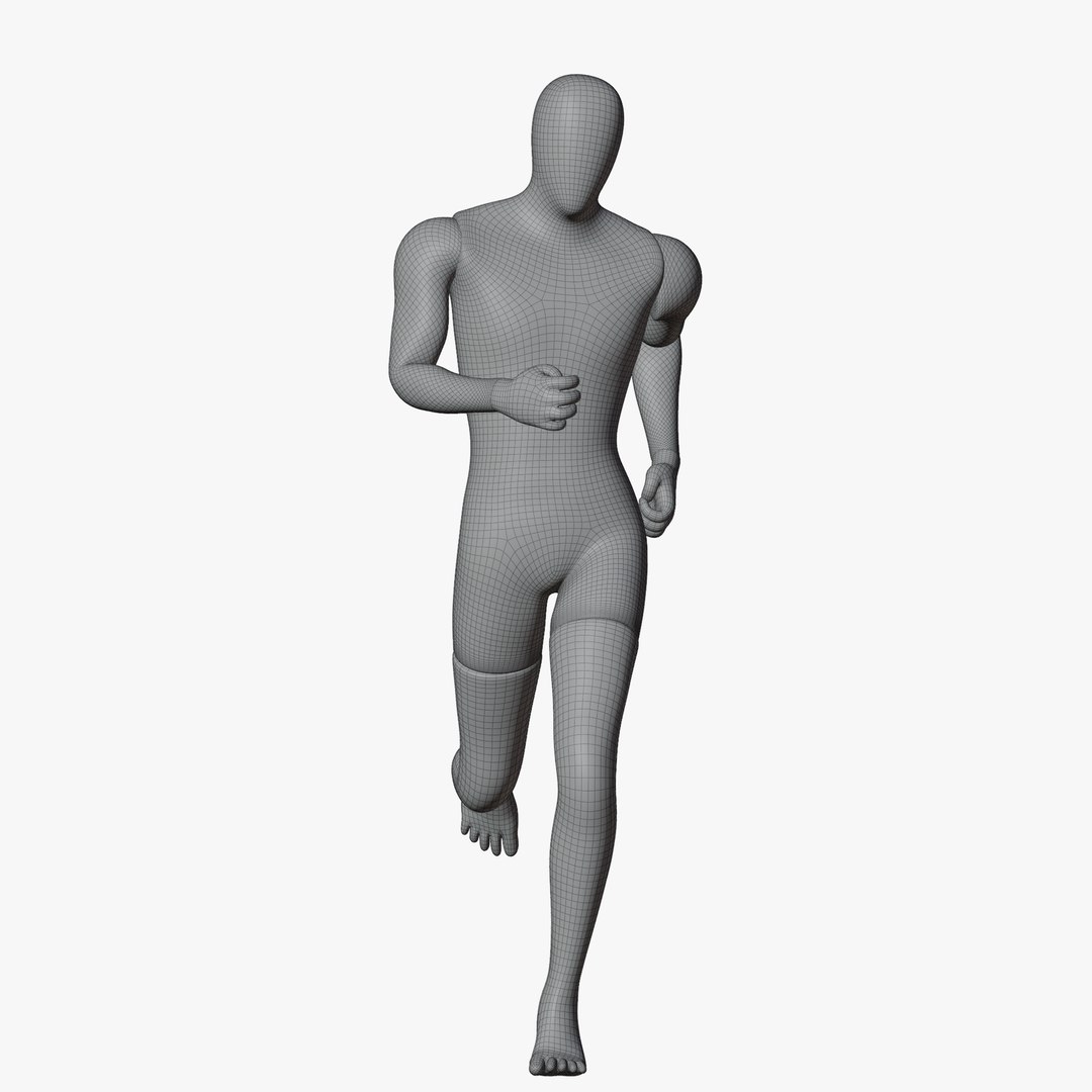 3D Running Male Mannequin Model - TurboSquid 2209565