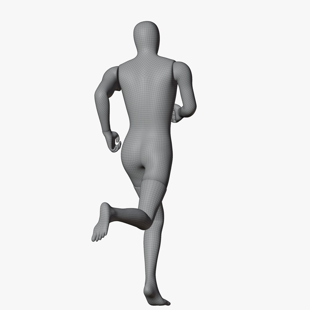3D Running Male Mannequin Model - TurboSquid 2209565