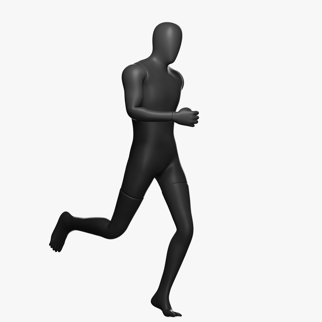 3D Running Male Mannequin Model - TurboSquid 2209565