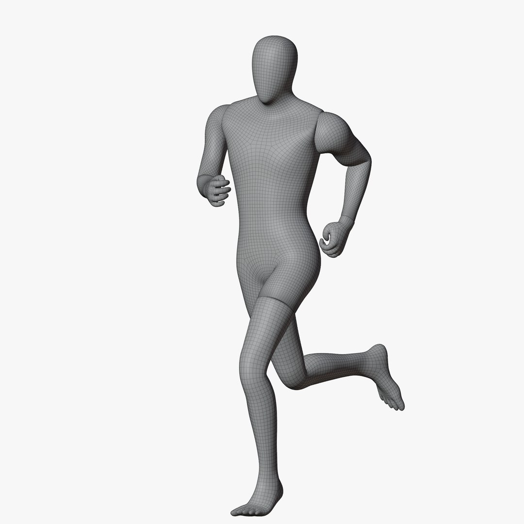 3D Running Male Mannequin Model - TurboSquid 2209565