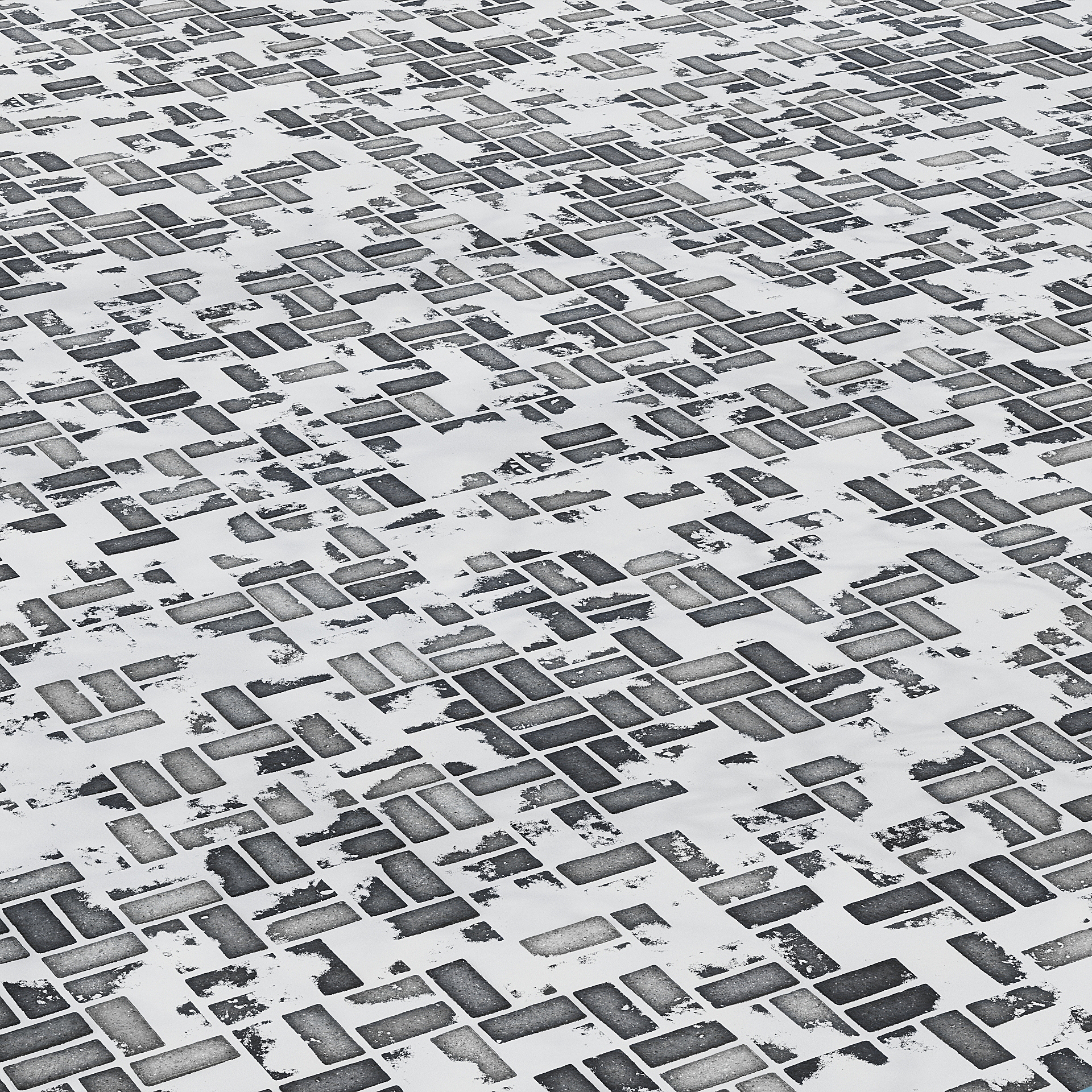 modèle 3D de Dalles de pavage avec pluie et neige et générateur SBSAR ...