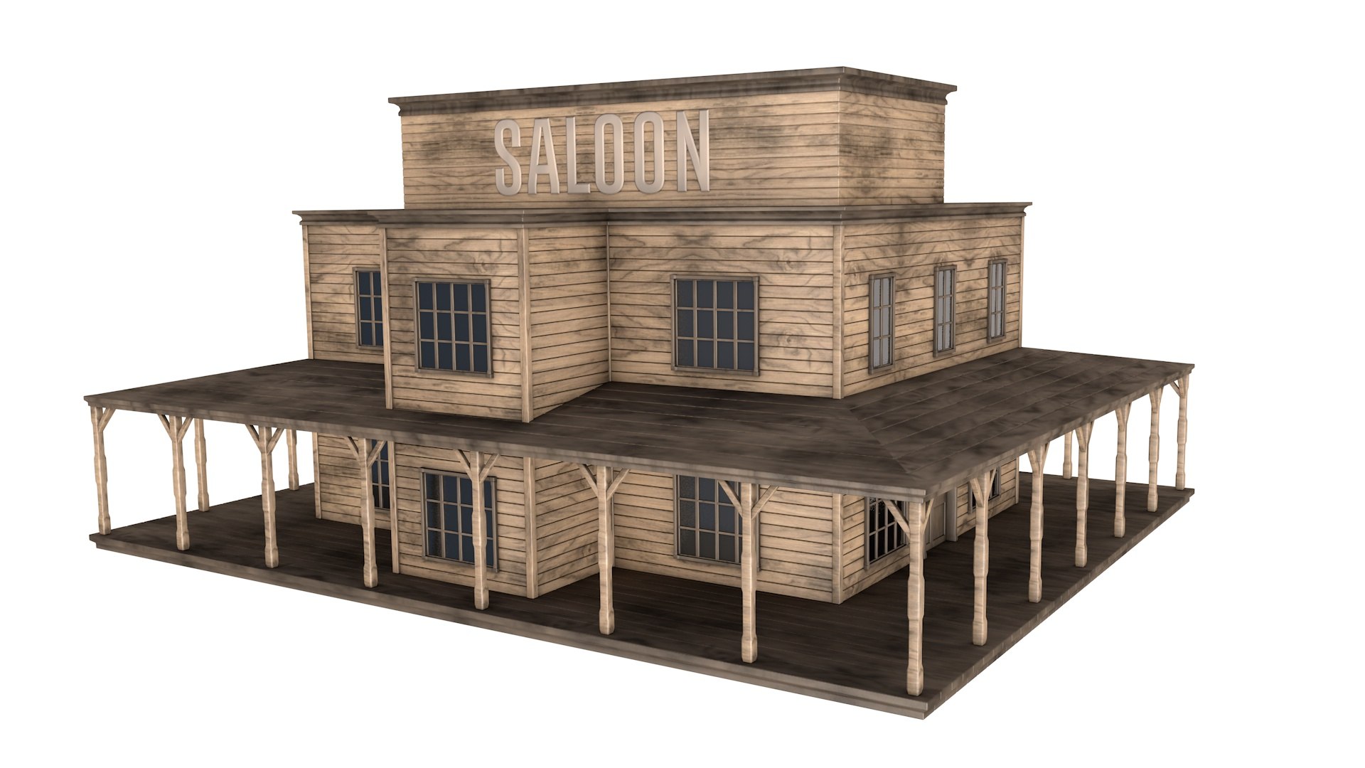 Western Building 3D Model - TurboSquid 1914917