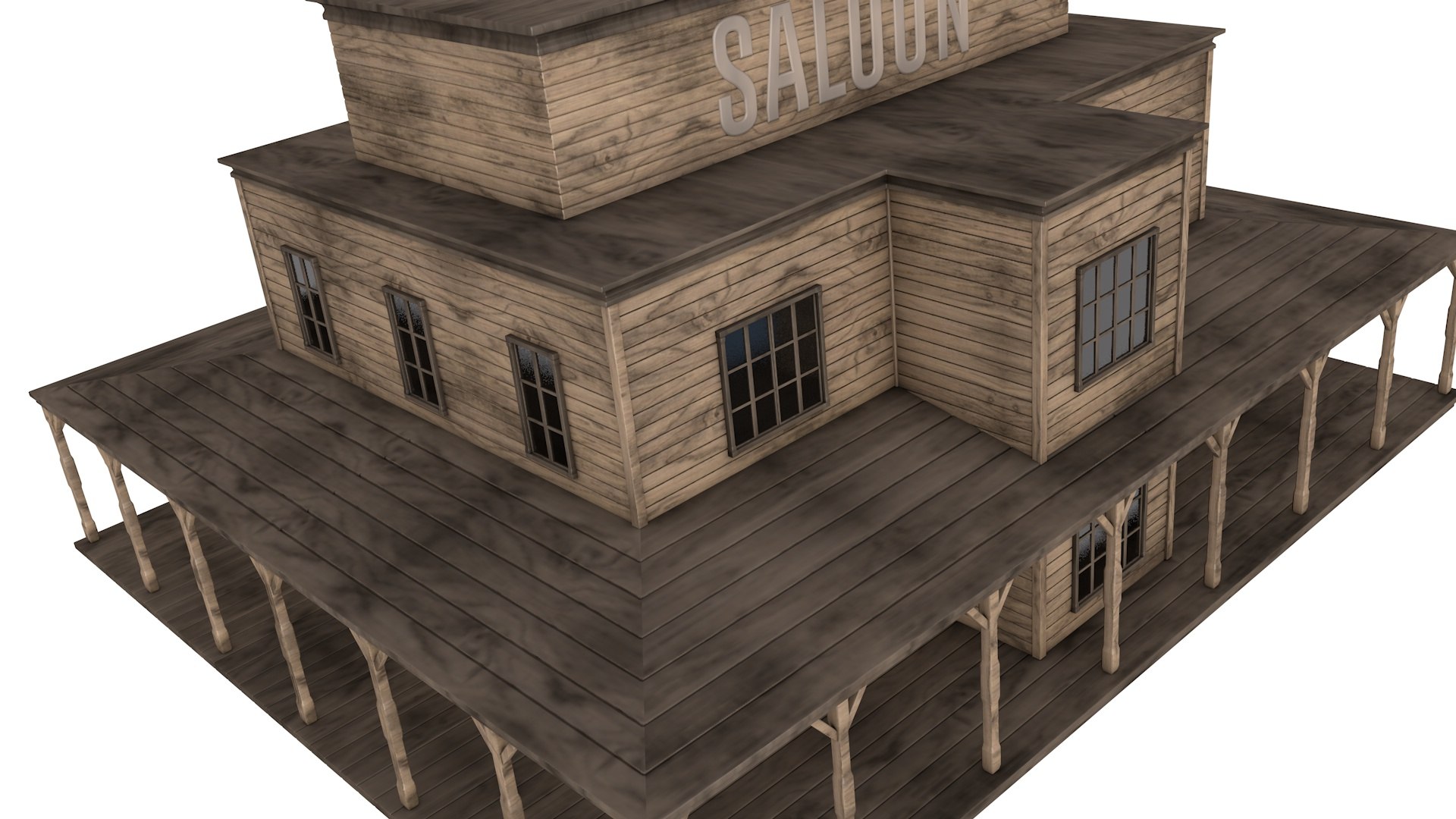 Western Building 3D Model - TurboSquid 1914917