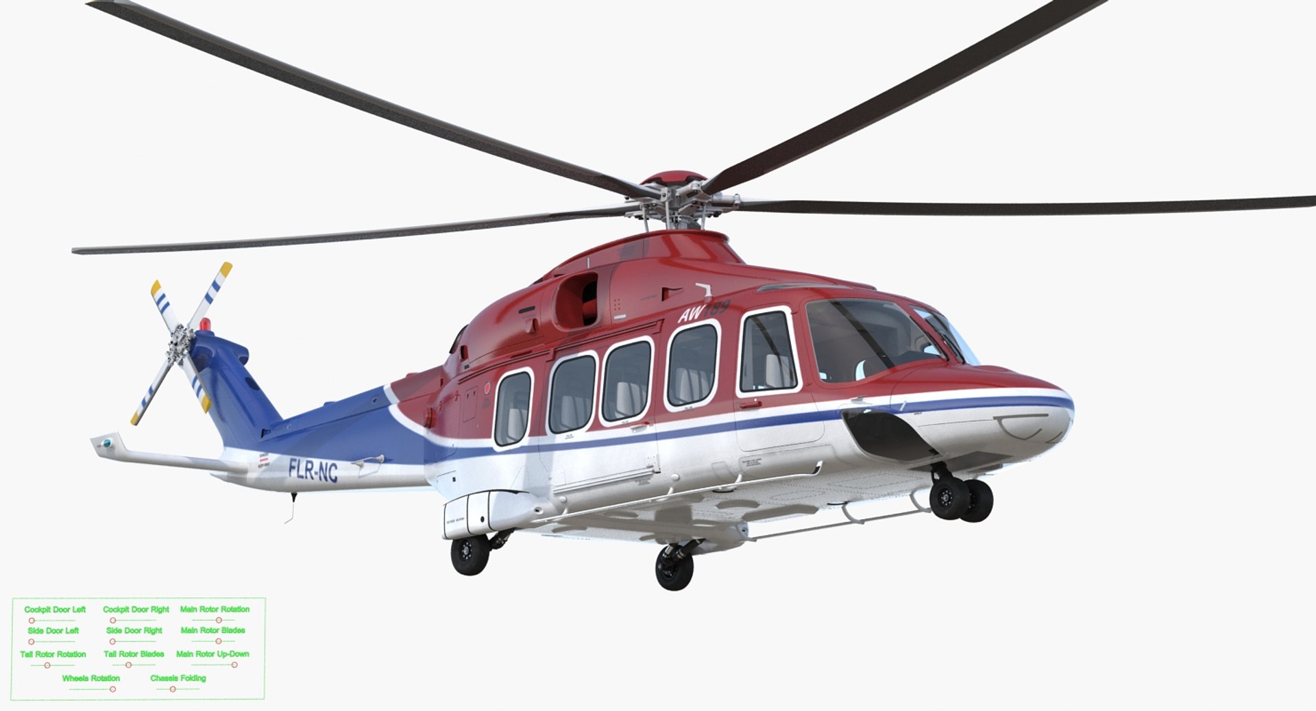 Agusta westland aw189 rigged 3D model - TurboSquid 1222959