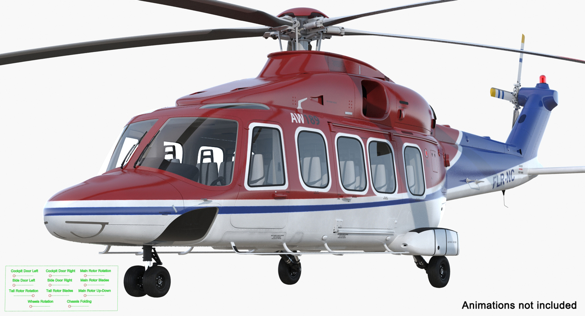 Agusta westland aw189 rigged 3D model - TurboSquid 1222959