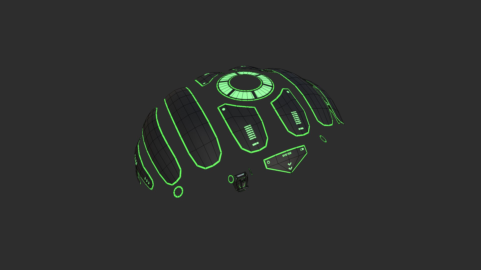 3D Model Scifi Parachute A10 Projection - Character Accessories Design ...