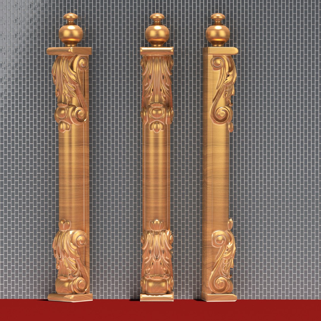 3D Classic Decorative Furniture Column - TurboSquid 2307227