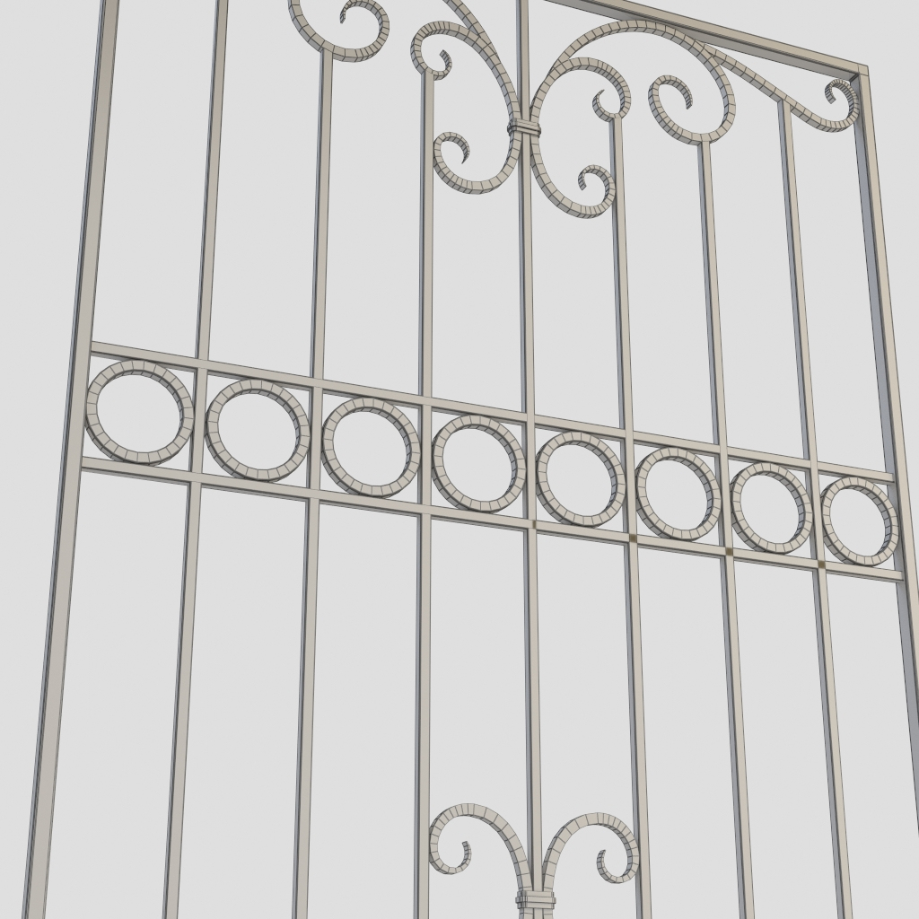windows bars 3d model