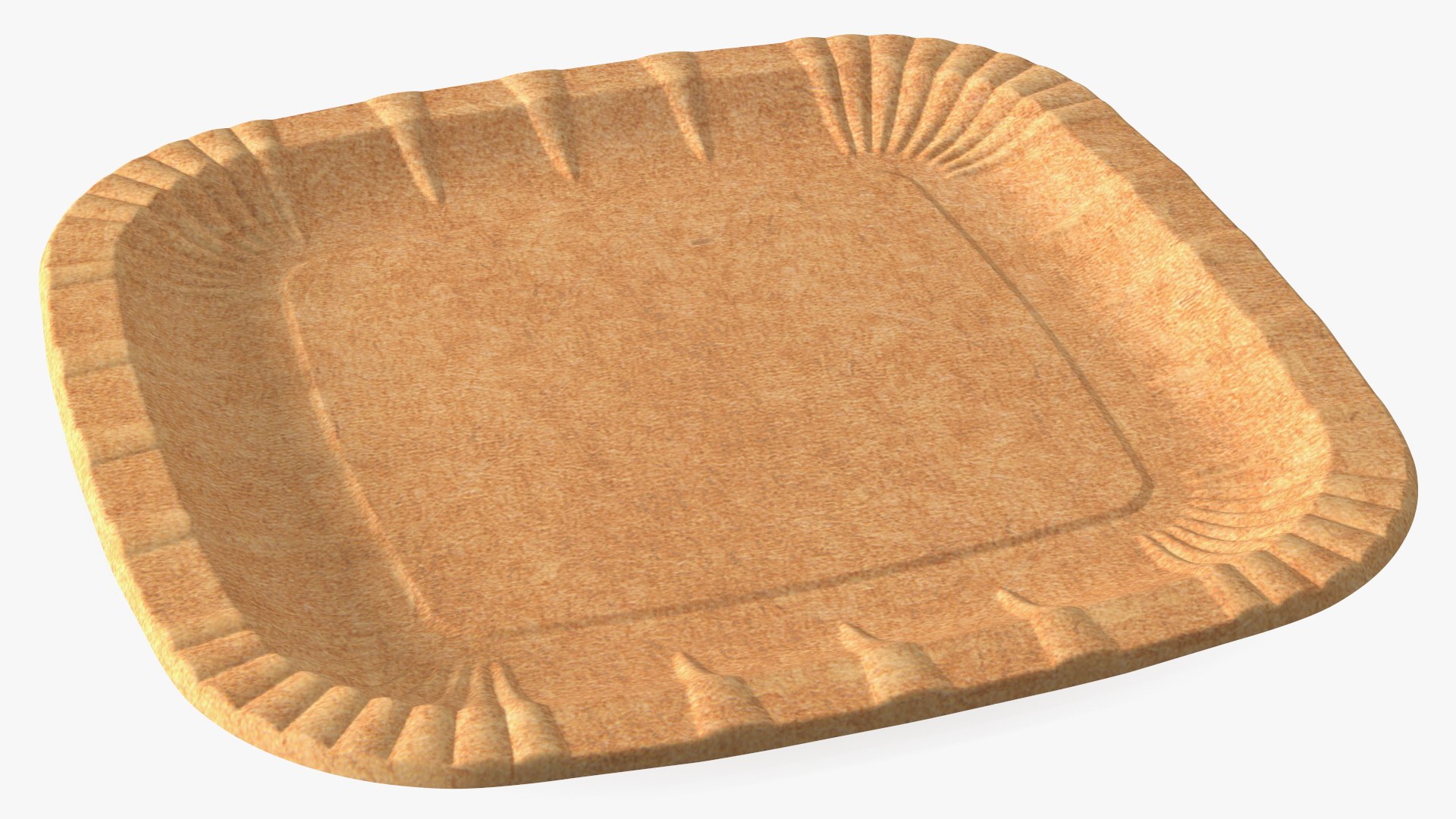 3D Brown Square Paper Plate - TurboSquid 2086198
