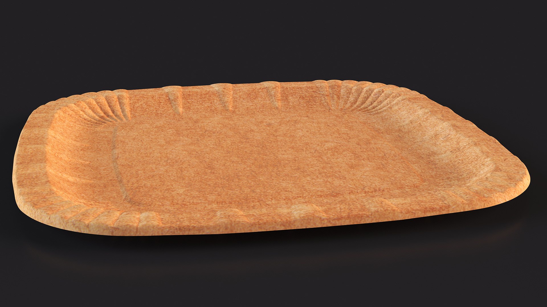 3D Brown Square Paper Plate - TurboSquid 2086198