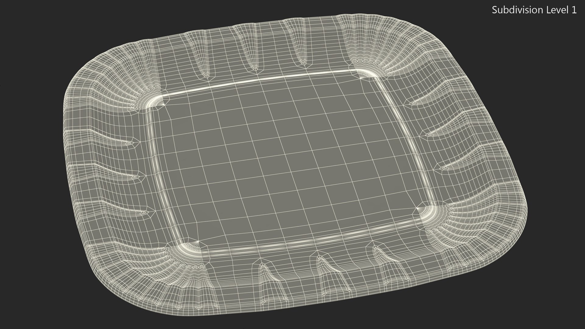 3D Brown Square Paper Plate - TurboSquid 2086198