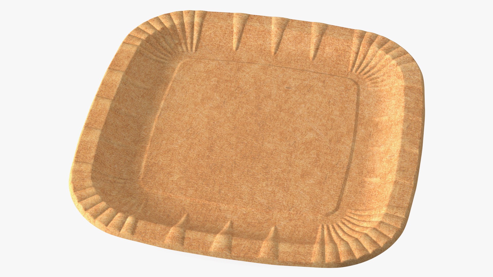 3D Brown Square Paper Plate - TurboSquid 2086198