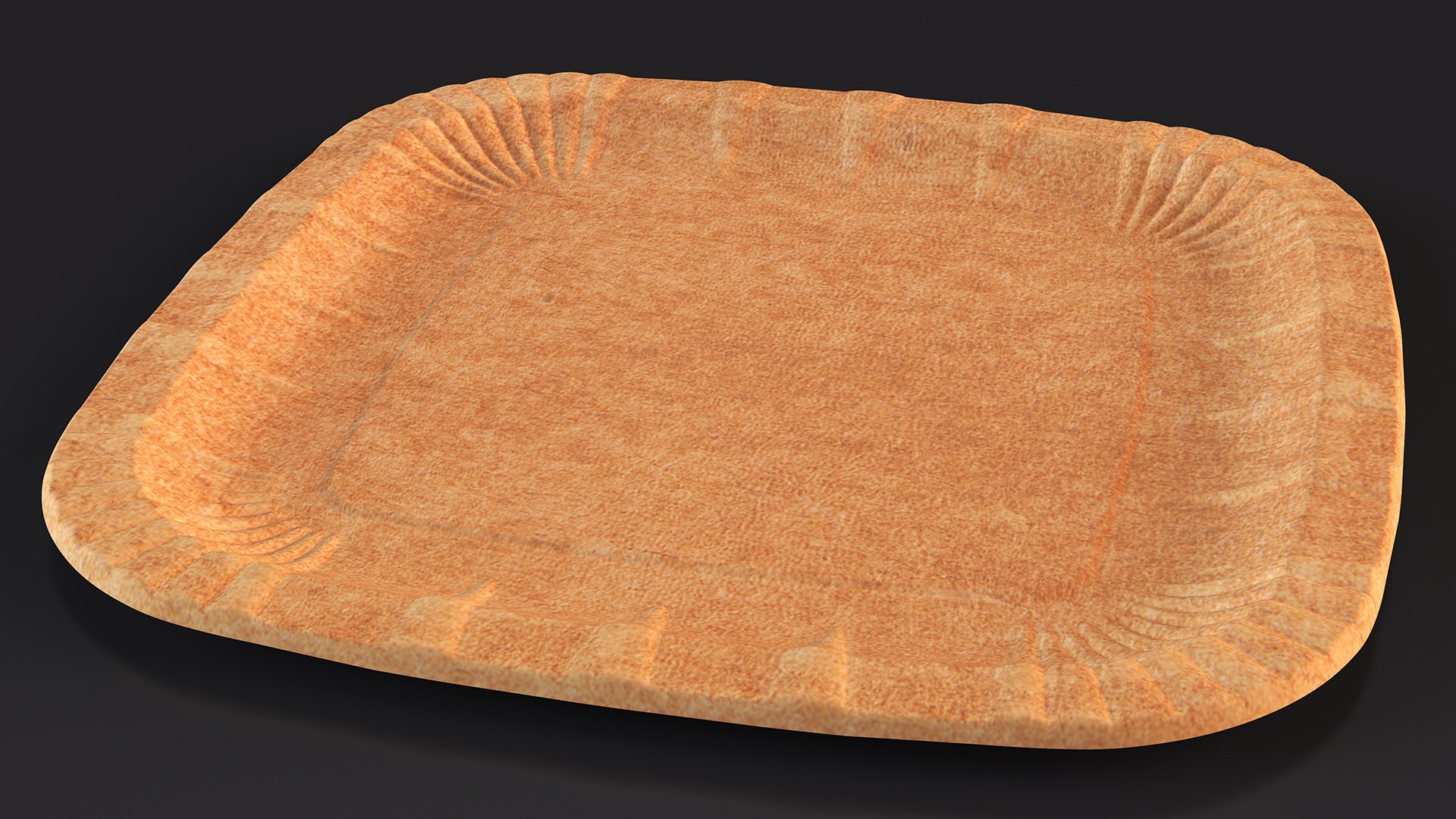 3D Brown Square Paper Plate - TurboSquid 2086198