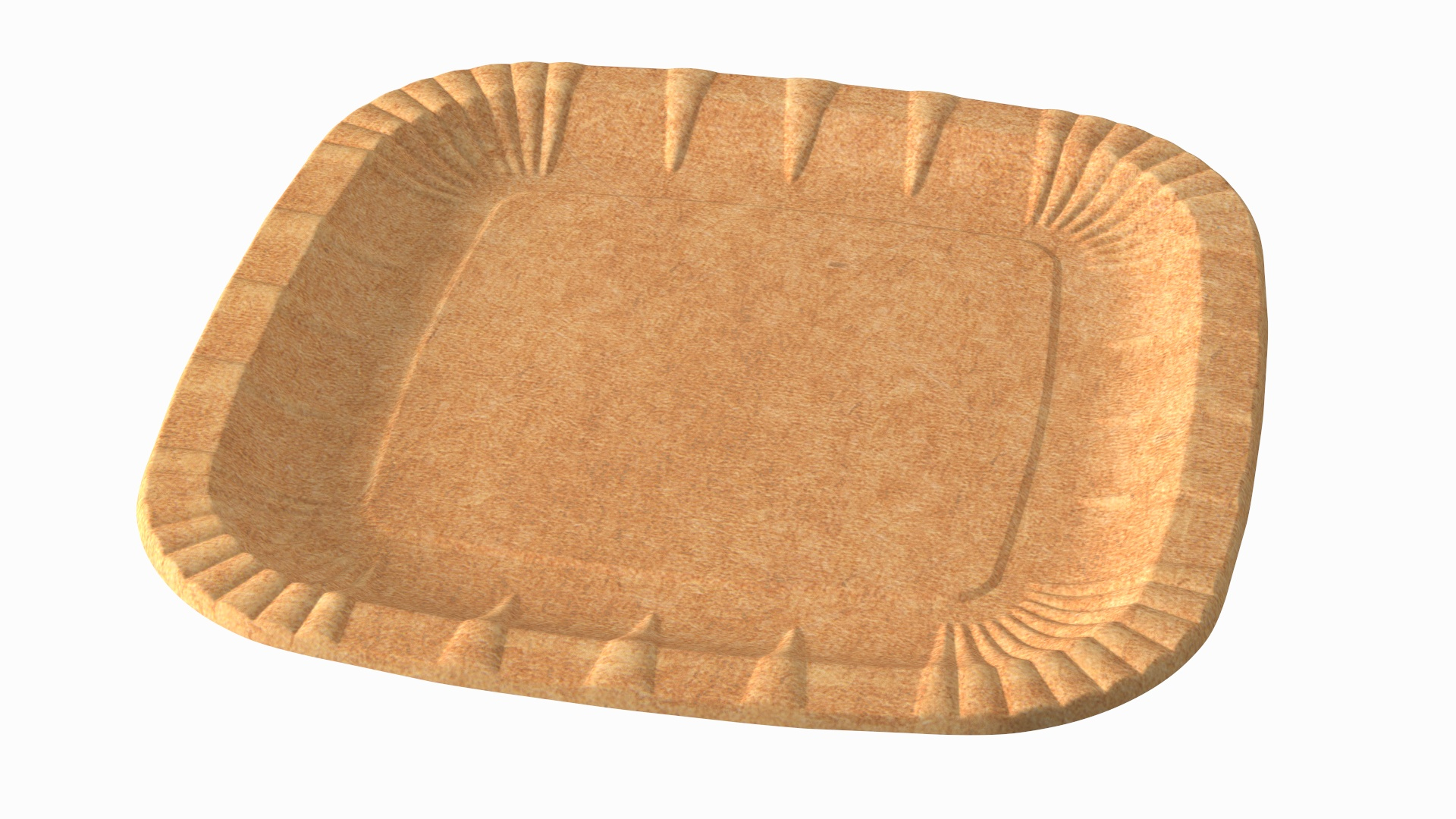 3D Brown Square Paper Plate - TurboSquid 2086198
