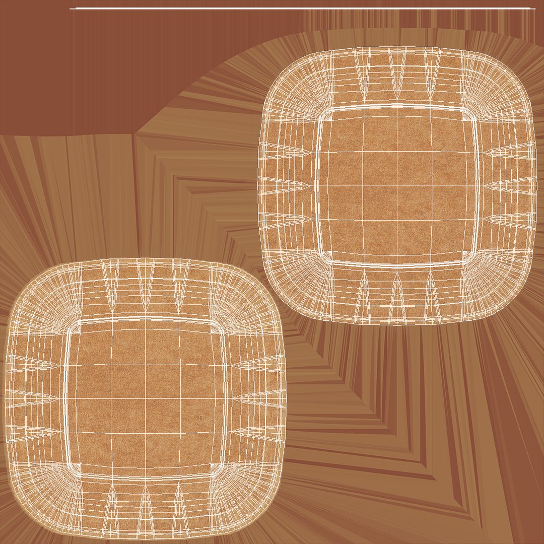 3D Brown Square Paper Plate - TurboSquid 2086198