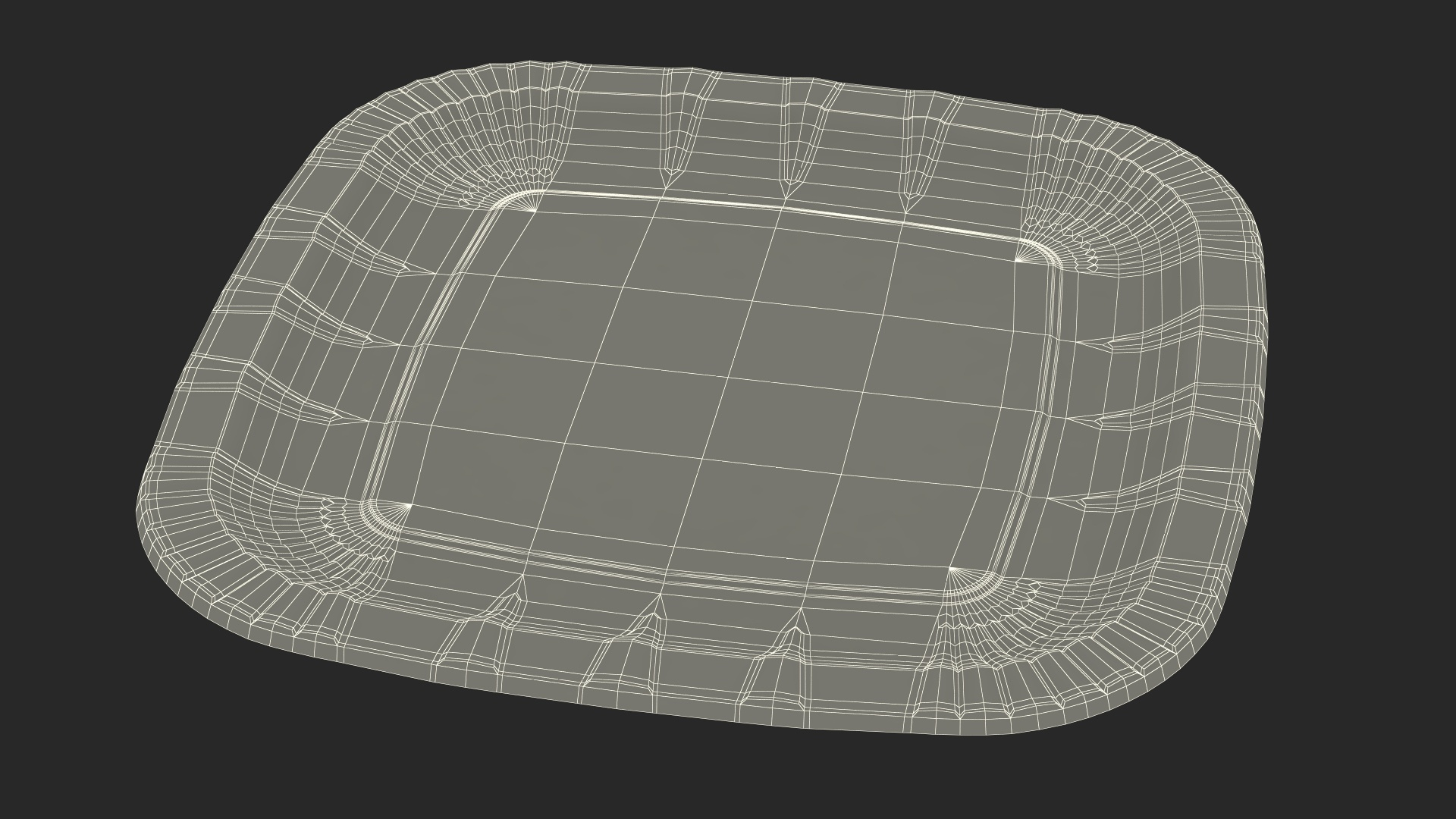 3D Brown Square Paper Plate - TurboSquid 2086198