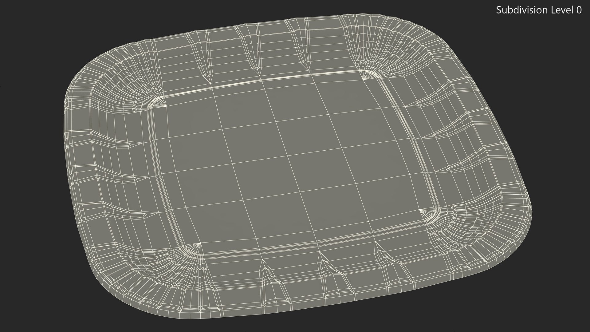 3D Brown Square Paper Plate - TurboSquid 2086198