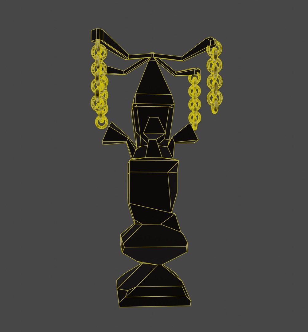 3D Model Mystical Pillar With Faces - TurboSquid 1948243