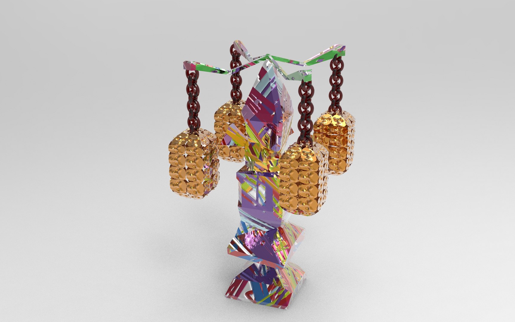 3D Model Mystical Pillar With Faces - TurboSquid 1948243