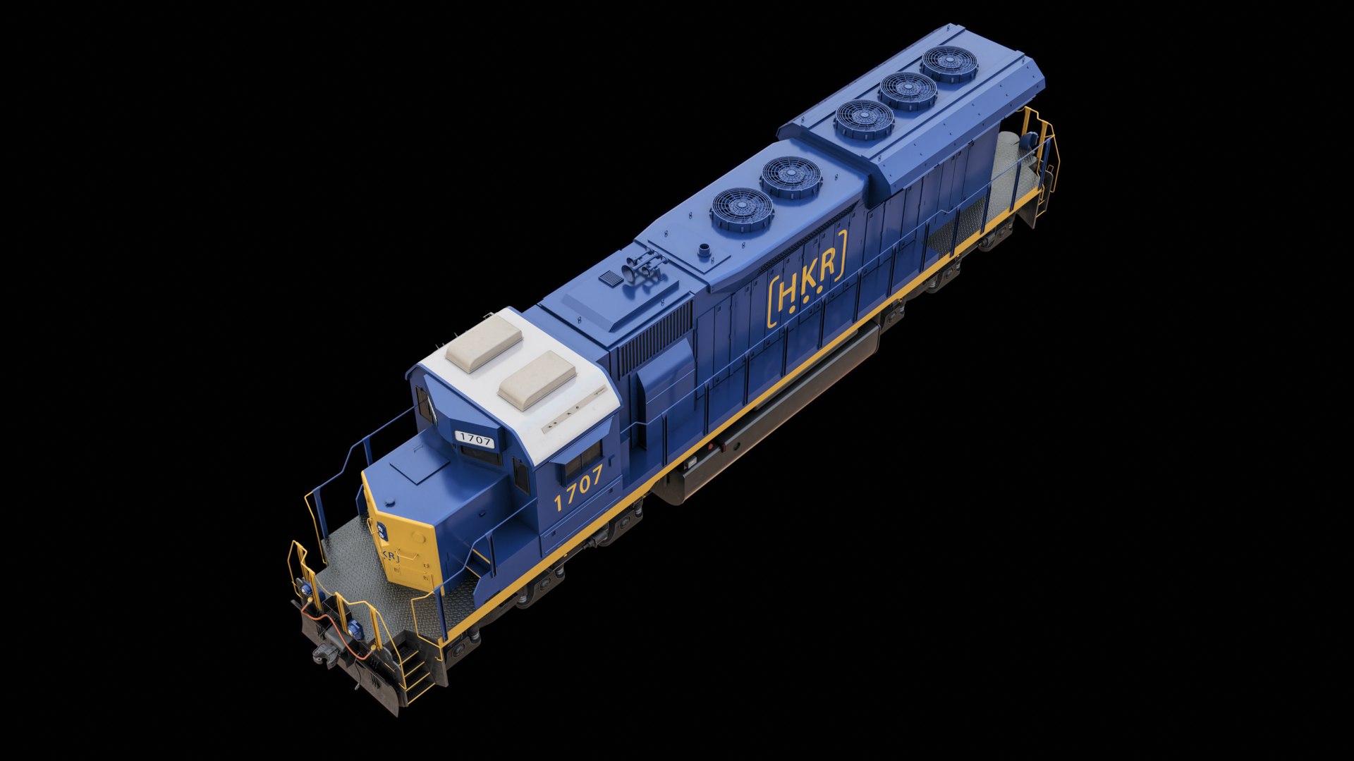3D Model Game Ready Diesel Electric Locomotive - TurboSquid 2301430