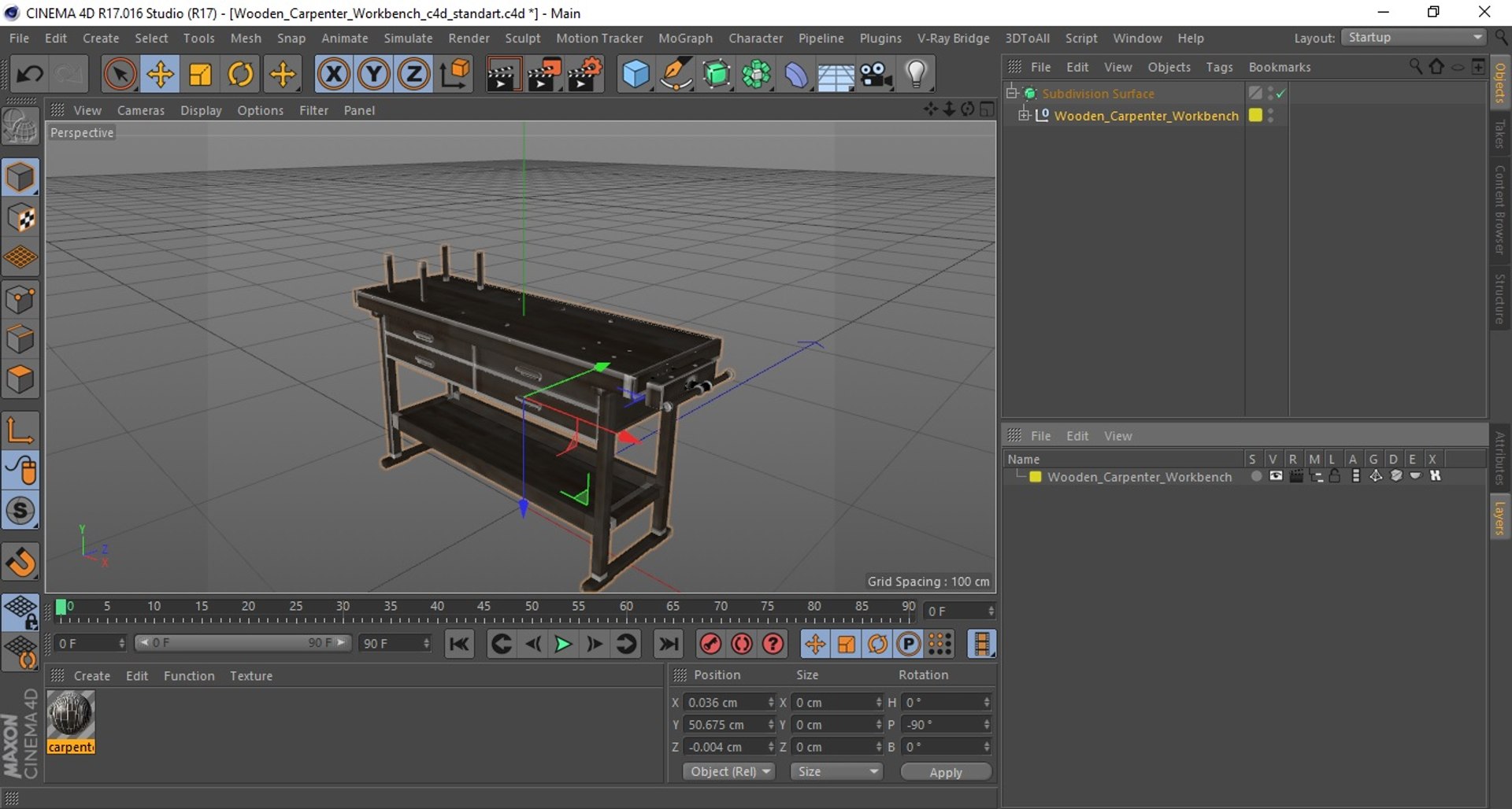 Wooden Carpenter Workbench 3D Model - TurboSquid 1745392