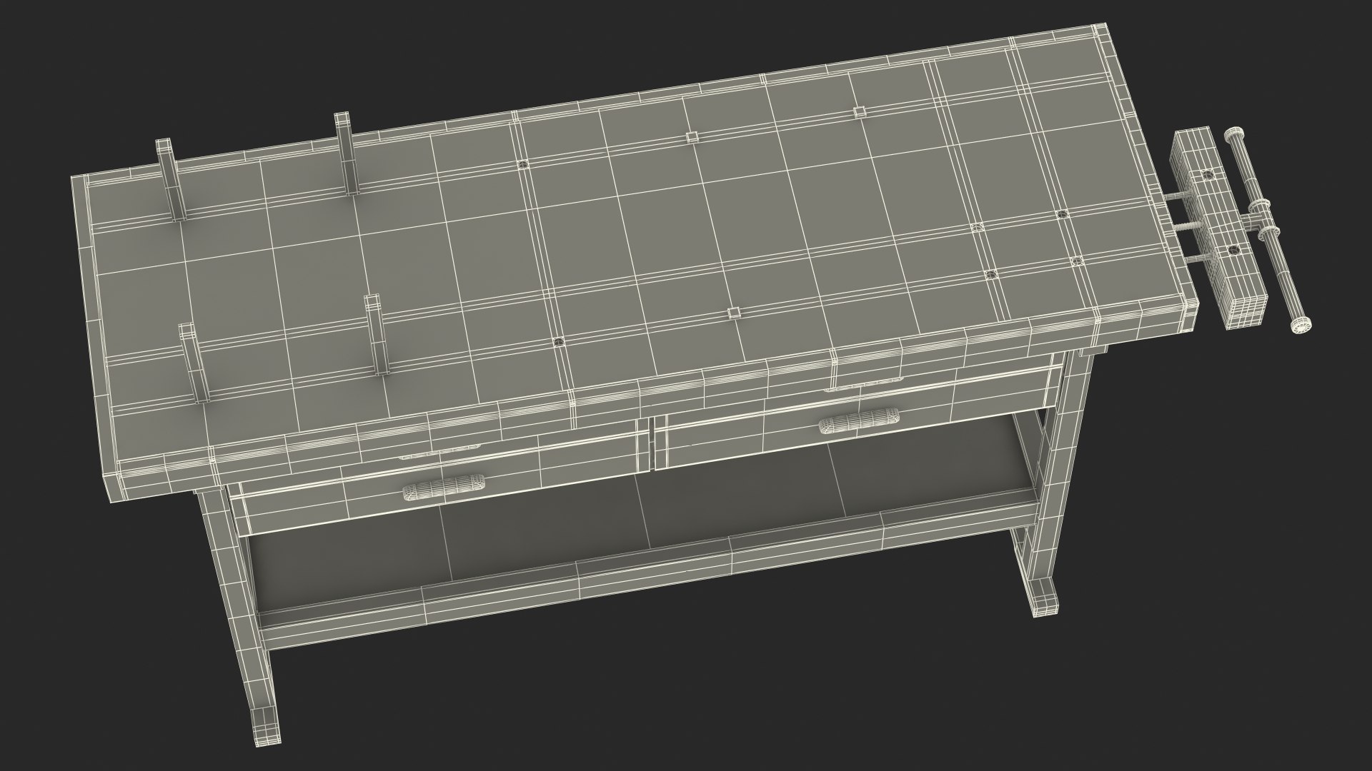 Wooden Carpenter Workbench 3D Model - TurboSquid 1745392