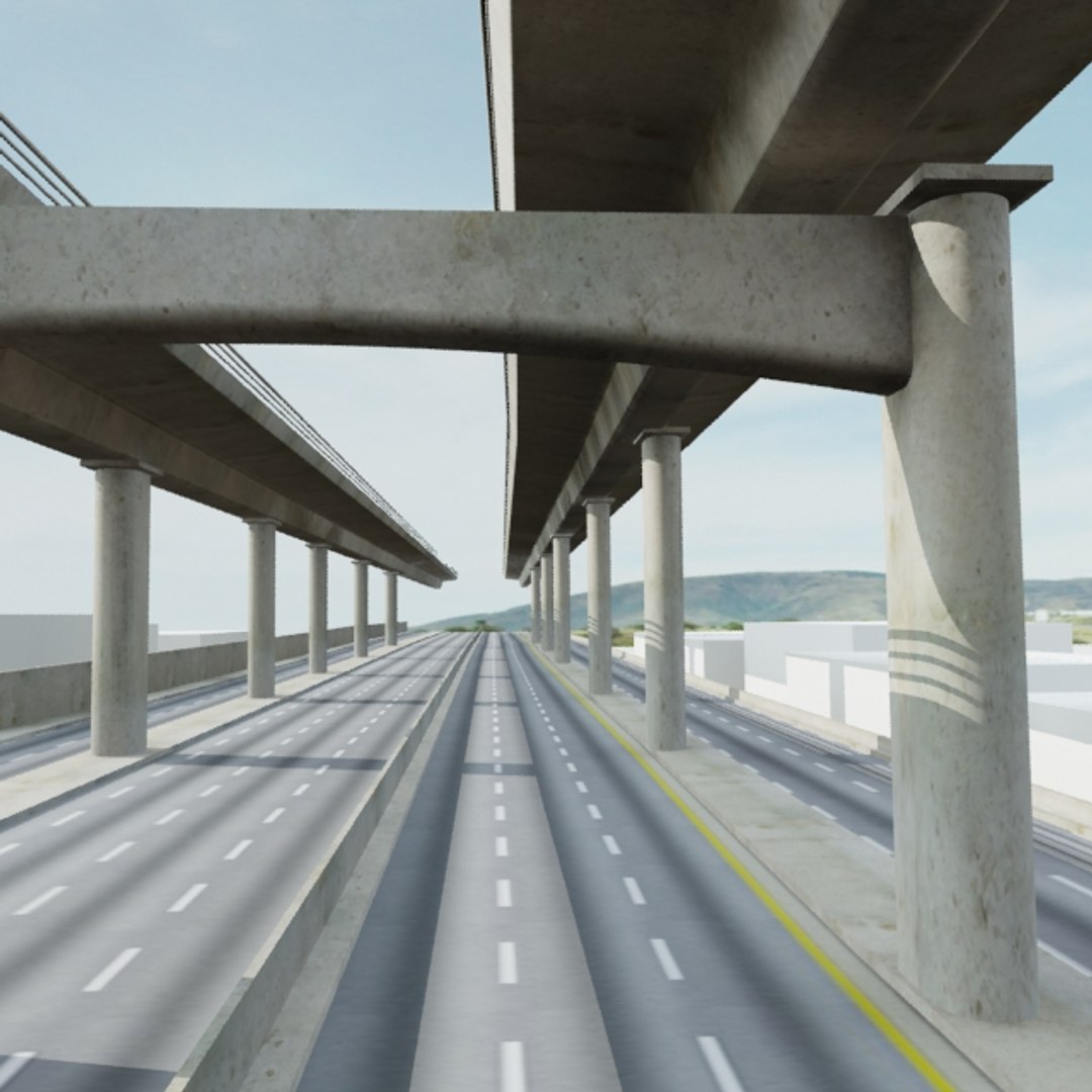 3d Model Freeway Road