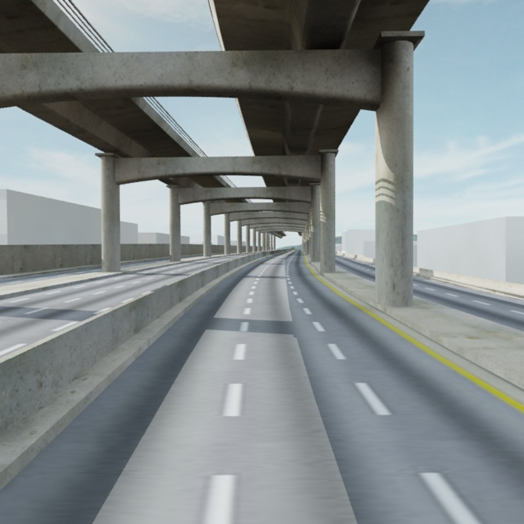 3d Model Freeway Road