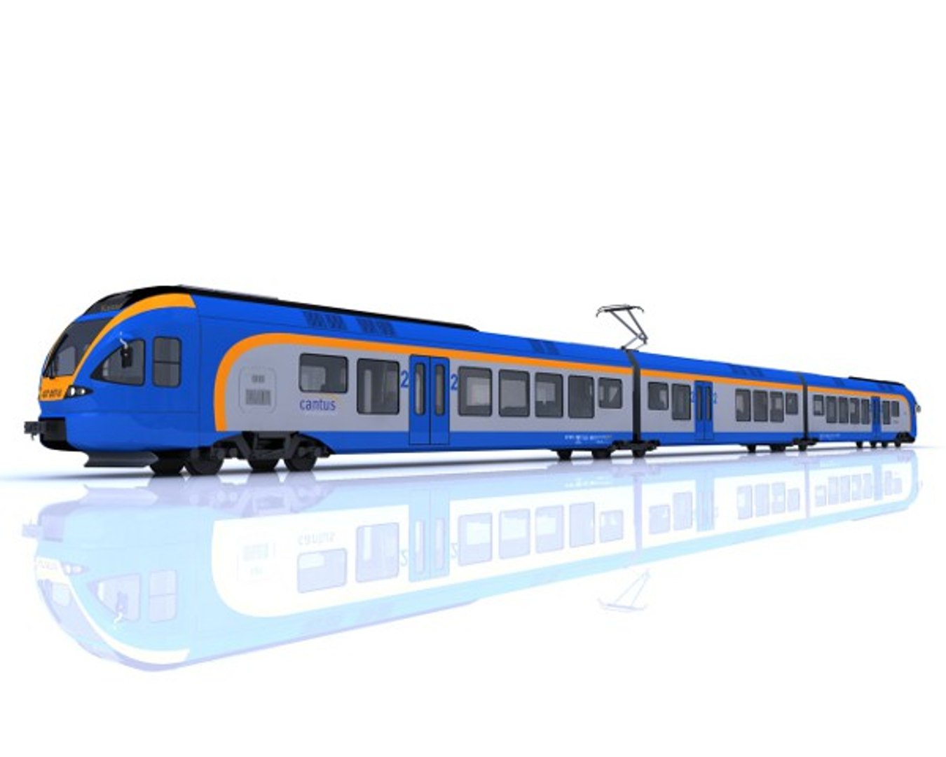 3d Model Flirt Passenger Train Cantus